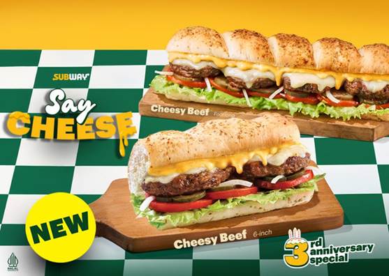 Subway Indonesia Rilis Menu Baru Cheesy Beef, Rayakan Hari Jadi Ke 3 ...